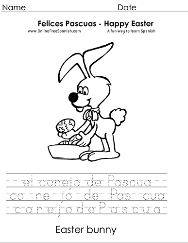 easter coloring pages in spanish