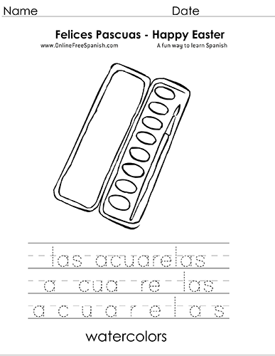 easter coloring pages in spanish
