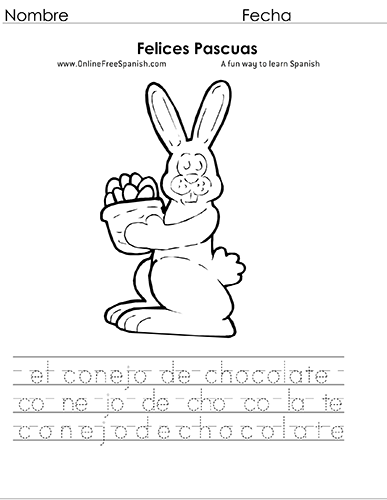 easter coloring pages in spanish