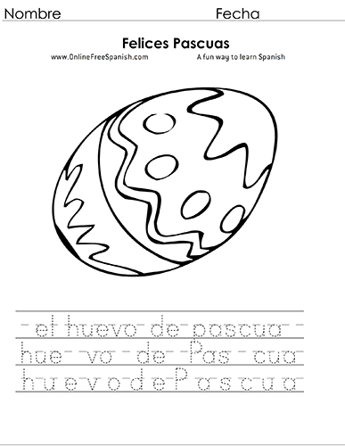 easter coloring pages in spanish