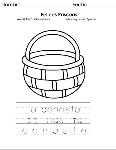easter coloring pages in spanish