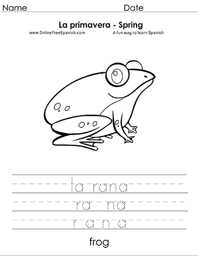 spring coloring pages spanish